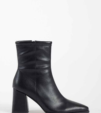 Simmi London Simmi London Wide Fit bottines &agrave; talon carr&eacute; Bark noires