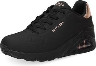 Skechers Womens Uno Wedge Sneaker, Noir, 36.5 EU
