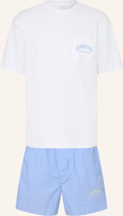 Calvin Klein Shorty-Schlafanzug blau