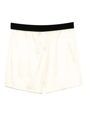 Tom Ford Womens Shorts Silk-Blend Yellow