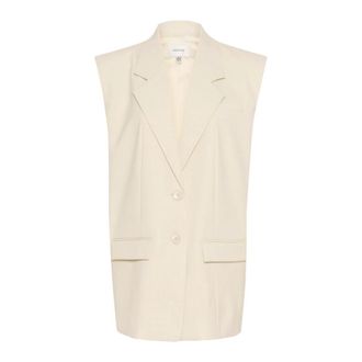 Gestuz Egret Melange Weste Jacke - - Jackets - Damen - Beige - XS