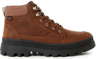 Palladium Bottines mi-hautes compens&eacute;es en cuir