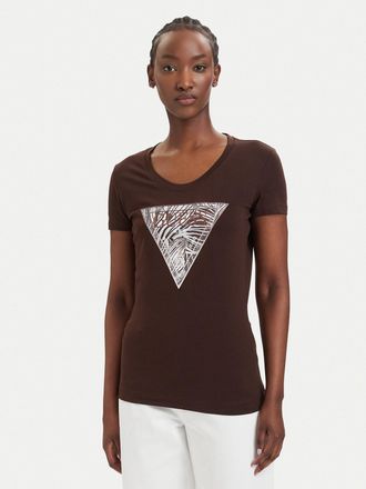 Guess T-Shirt W6GI19 K3042 Braun Regular Fit