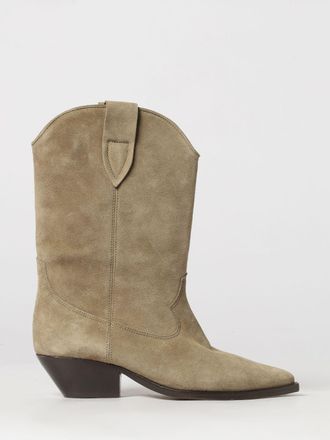 Isabel Marant Bottes western Duerto en daim &agrave; mi-mollet avec talon &eacute;vas&eacute;