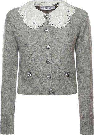Self Portrait Cardigan - Gris