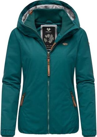 Ragwear Dizzie Veste dhiver chaude et courte avec capuche pour femme Taille XS à 6XL, Vert foncé 22, XS