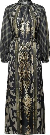 Pierre-Louis Mascia robe longue à motif géométrique - Noir