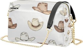 Mnsruu Sacs à bandoulière pour femme, sac à main en cuir, chapeau de cowboy, sac à main
