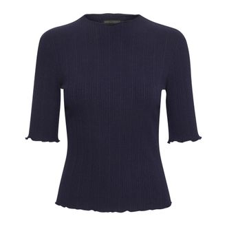 Karen by Simonsen Tee-shirt Night Sky avec D&eacute;tails &agrave; Volants - Femme - Tops - Bleu - Taille: 36 FR