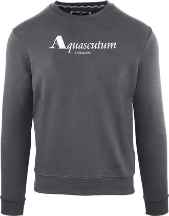 Aquascutum Sweatshirt f&uuml;r Herren, Rundhalsausschnitt, Regul&auml;r (Schwarzgrau)
