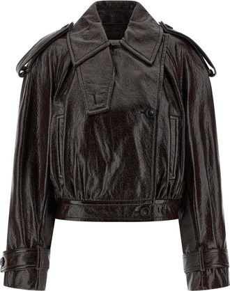 Sportmax Femme, Vestes, Brun, Taille: 34 FR Beta1234 Short Trench Coat