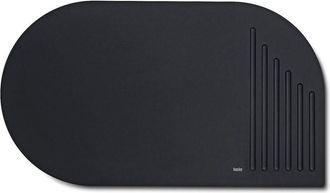 KELA Kela Schneidebrett NOBEL - schwarz, 42x24x0,6 cm, gro&szlig;es K&uuml;chenbrett aus Kunststoff, robust und sp&uuml;lmaschinenfest