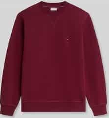 Tommy Hilfiger Regular Fit Sweatshirt aus reiner Baumwolle mit Logo-Stitching