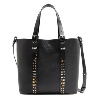 Valentino Medium Rockstud Pebbled Tote Bag - - Bags - unisex - Schwarzk - ONE SIZE