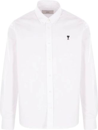 Ami Homme, Chemises, Blanc, Taille: XL De Coeur Oxford Shirt
