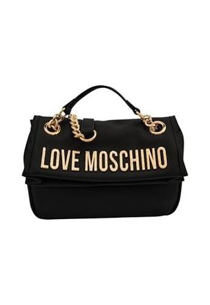 Love Moschino SAC PU GRS NOIR+HAMMERED LOGO, Noir, Taille unique