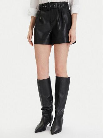 Morgan Shorts aus Kunstleder 242-SHOANE Schwarz Slim Fit