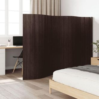 vidaXL Cloison de s&eacute;paration marron fonc&eacute; 165x400 cm bambou Vidaxl
