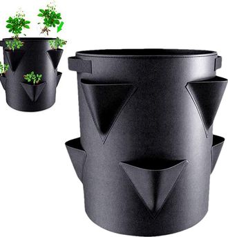 Generic Erdbeerpflanzgefäße Für Den Außenbereich - Vielseitiges Hochbeet, Perfekt Für Erdbeeren | Wetterbeständiger Pflanzkasten, Ideal Für Kleine Räume, Leic