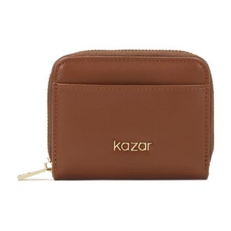 Kazar Kleine braune Brieftasche mit Druckknopfklappe - - Accessories - Damen - Braun - ONE SIZE
