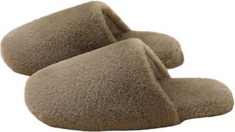 Generic Pantoufles Duveteuses pour Femmes Pantoufles dhiver Chaudes Et Confortables Semelle en Caoutchouc Antid&eacute;rapante Chaussons Dint&eacute;rieur Et Dext&eacute;rieur,Dar