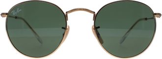 Ray-Ban Runde Unisex Gold Gr&uuml;n Sonnenbrille RB3447 Runde Metall
