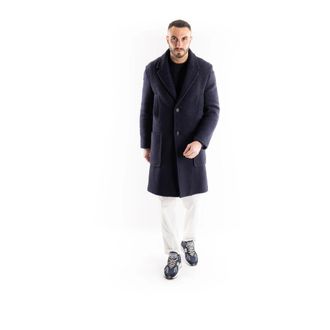 Paolo Pecora Homme, Manteaux, Bleu, Taille: M Manteau droit