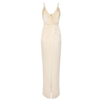 Elisabetta Franchi Femme, Robes, Beige, Taille: 36 FR Elisabetta Franchi Robes