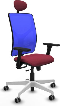 Piqueras y Crespo Stuhl f&uuml;r lange Arbeitsstunden, mit 3D-Armen, h&ouml;henverstellbare Lendenwirbelst&uuml;tze und festes Kopfteil, ausgestattet mit Syncro/Traslack und Schneides