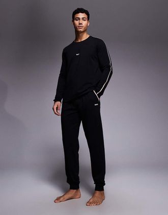 Boss Orange by Hugo Boss BOSS Bodywear - Unique - Lounge-Jogginghose in Schwarz, Kombiteil