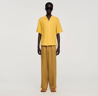 Sandro Hemd aus Leinen mit Haifisch-Kragen