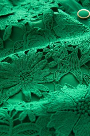 Next Midikleid Festliches Hemdblusenkleid mit Spitze in Midil&auml;nge (2-tlg)