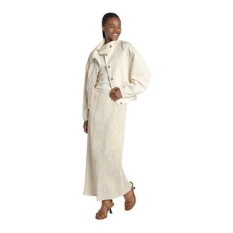 Le 17 Septembre Femme, Vestes, Blanc, Taille: 36 FR Bomber Cotone