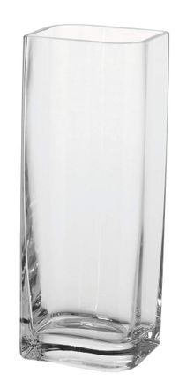 Leonardo Kasten-Vase Lucca, moderne Blumenvase, handgefertigtes Unikat in rechteckiger Form aus Glas, H 30 x B 11-cm, 014327