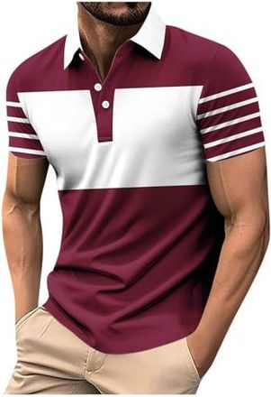 Generic Chemise de golf extensible d&eacute;contract&eacute;e &agrave; manches courtes et col rabattable, l&eacute;g&egrave;re, polyvalente, &eacute;l&eacute;gante, confortable, respirante, pour le travail, 