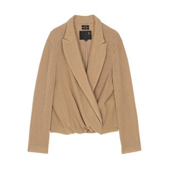 R13 Top mit verdrehtem Revers - - Jackets - Damen - Braun - S