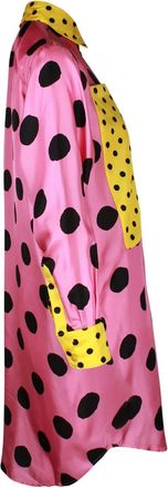 Moschino robe-chemise à pois - Rose