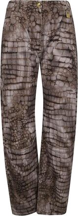 Elisabetta Franchi Femme, Pantalons, Brun, Taille: W27 Oversized Drill Pantalons