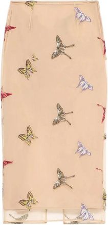 Blumarine Femme, Jupes, Beige, Taille: 36 FR Midi Skirt
