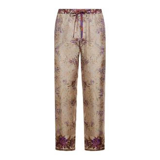 Pierre-Louis Mascia Aloe Silk Hose - - Trousers - Damen - Lila - M