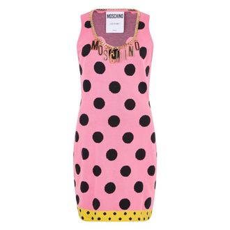 Moschino Strickkleid mit Metallic-Details - - Dresses - Damen - Rosa - XL
