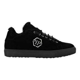 Philipp Plein Homme, Chaussures, Noir, Taille: 46 EU Shearling Lo-Top Baskets