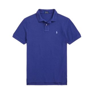 Polo Ralph Lauren Homme, Tops, Bleu, Taille: 2XL Polo de golf en maille coupe ajust&eacute;e personnalis&eacute;e