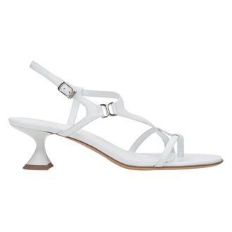 Estro & Luminara Femme, Chaussures, Blanc, Taille: 39 EU Sandales &agrave; Talons Entonnoir et Brides Tress&eacute;es