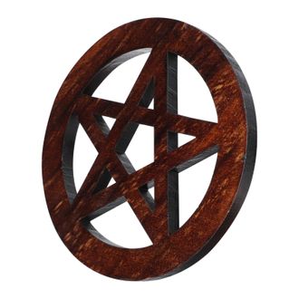 Angoily H&ouml;lzerne Pentagramm Altarfliese aus Premium-holz Handgefertigtes Ritualobjekt f&uuml;r Hausalt&auml;re und Spirituelle Zeremonien Vielseitige Wanddeko und Gesch