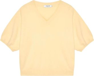 Janice Femme, Pulls, Jaune, Taille: 40 FR Romeo V-neck Knit
