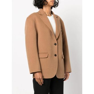 Anine Bing Wool-Cashmere Blend Blazer - Brown