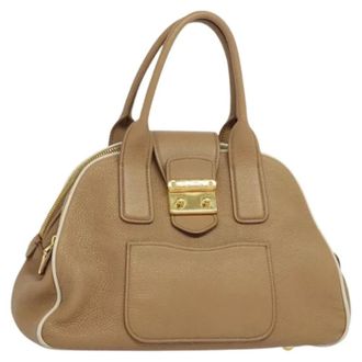 Miu Miu Pre-owned Cuir sacs-main - Femme - Pre-owned - Brun - Taille: ONE Size