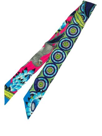 Hermès foulard Savana Dance en soie (1999-2007) - Bleu