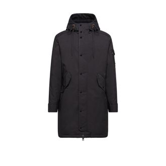 Moncler Moncler Parka Matelass&eacute;e Longue &Agrave; Capuche Nahan, Homme, Bleu, Taille: 0